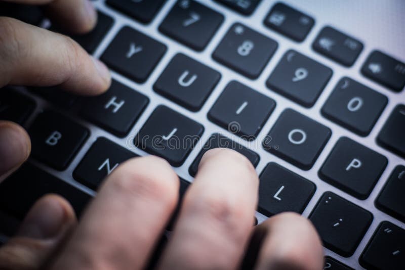 Russian Hacker Hacking The Server In The Dark Web Deep Web Close Up Stock Image Image Of
