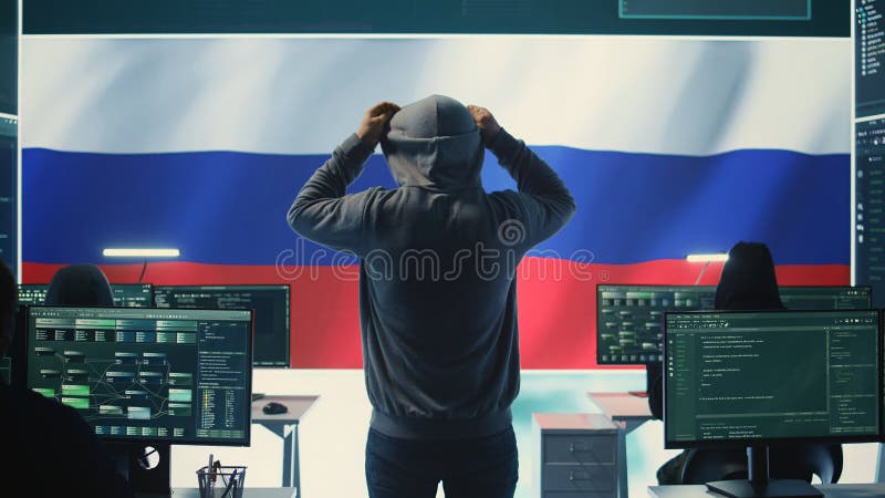 Russian Hacker with a Hood Installing Panic by Misconception and ...