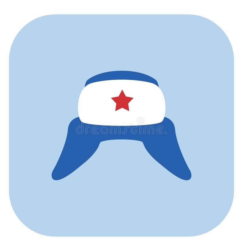 Russian hat, icon stock vector. Illustration of emblem - 260370960
