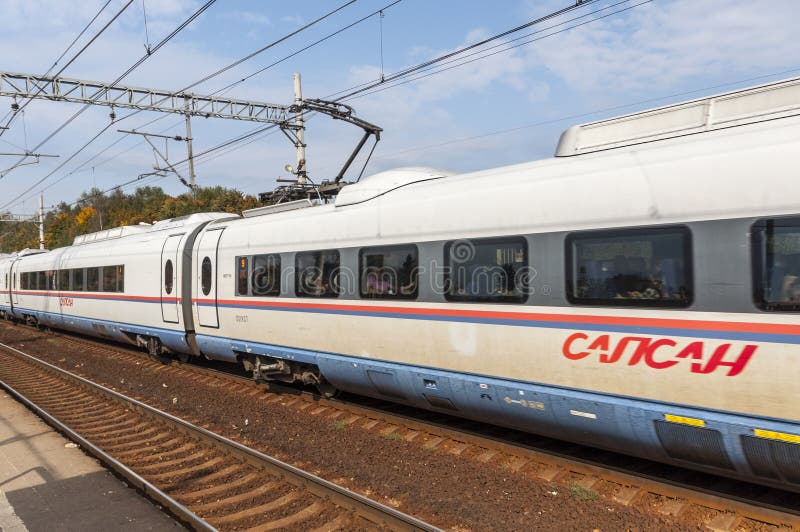 Russian High-speed Passenger Train Editorial Stock Image - Image of ...