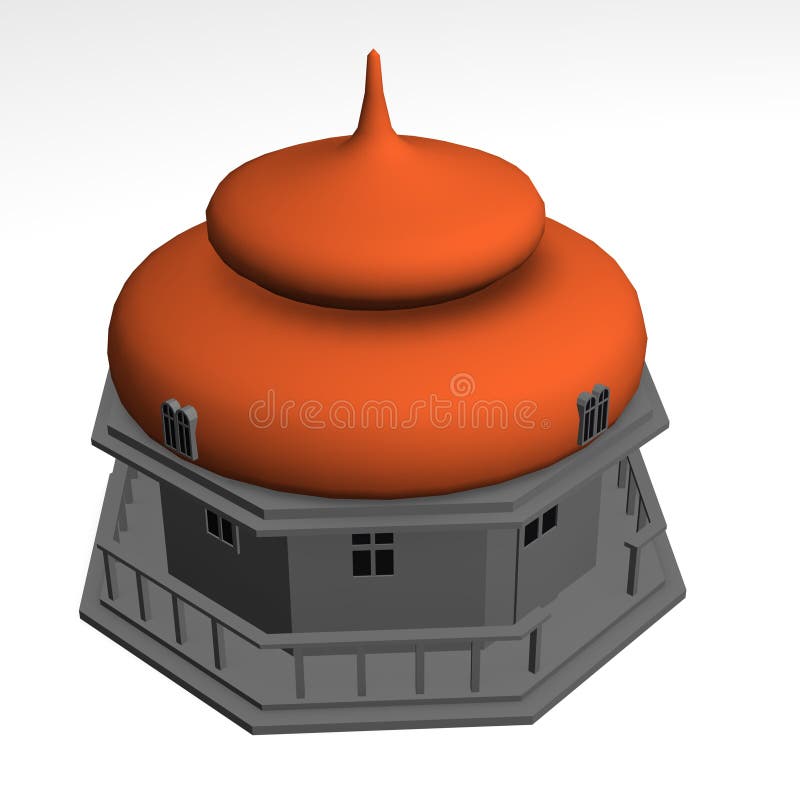 Russian house stock illustration. Illustration of render - 11109481