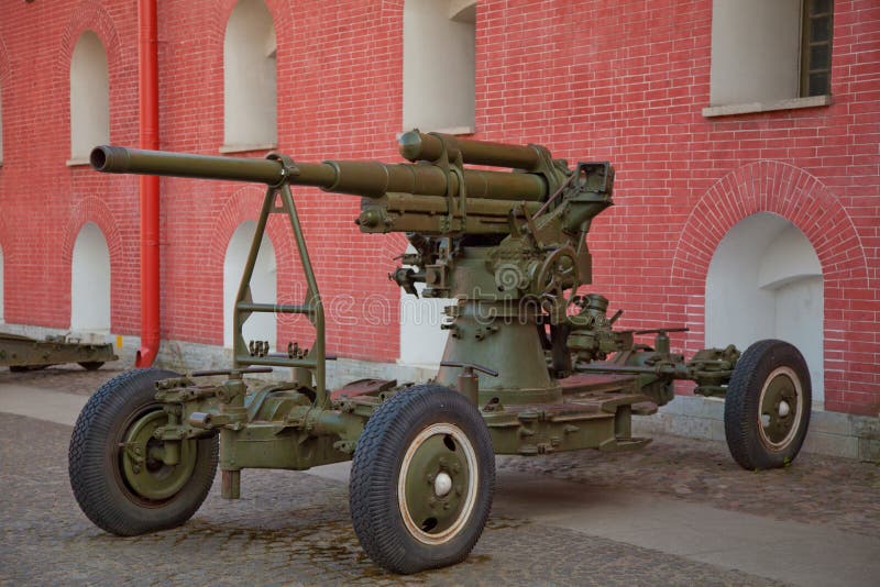 Russian howitzer stock photo. Image of fuse, cannon, blue - 27179712