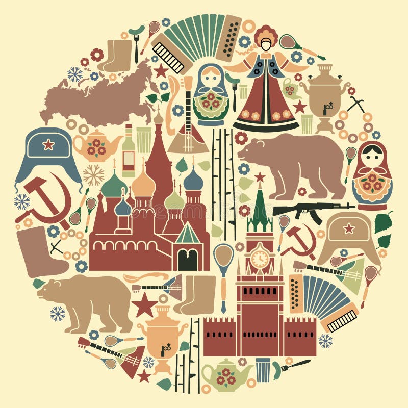 Russian icons stock vector. Illustration of clothing - 64214831