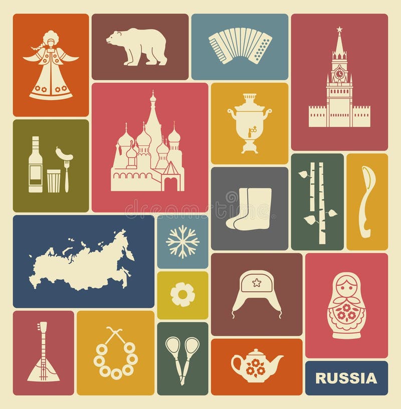 Russian icons stock vector. Illustration of clothing - 64214831
