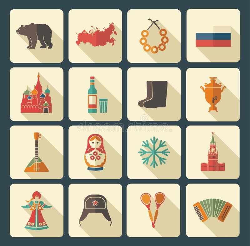 Russian icons stock vector. Illustration of clothing - 64214831