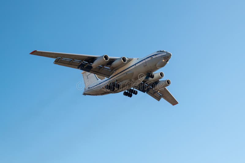 Russian Il-76 Aircraft in the Sky Editorial Stock Photo - Image of ...