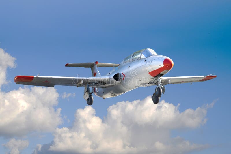 Russian Jet Fighter Lands from a Training Flight Stock Image - Image of ...