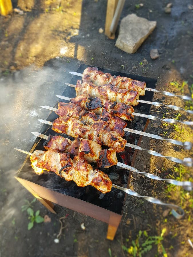 Russian Kebab Looks Like this Stock Image - Image of baking, looks ...