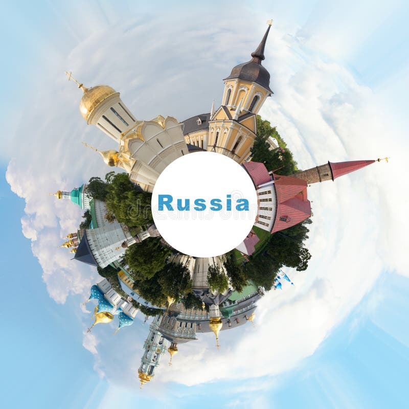 Russian landmarks collage stock photo. Image of travel - 76789762