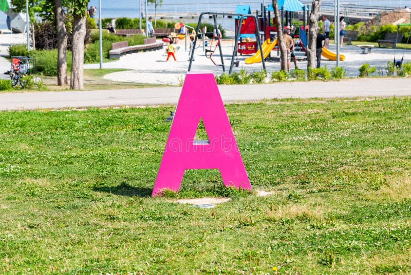 Russian Language Letter Layout is Located on the City Street Stock ...