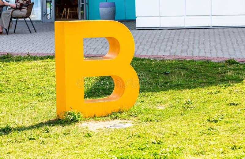 Russian Language Letter Layout is Located on the City Street Stock ...