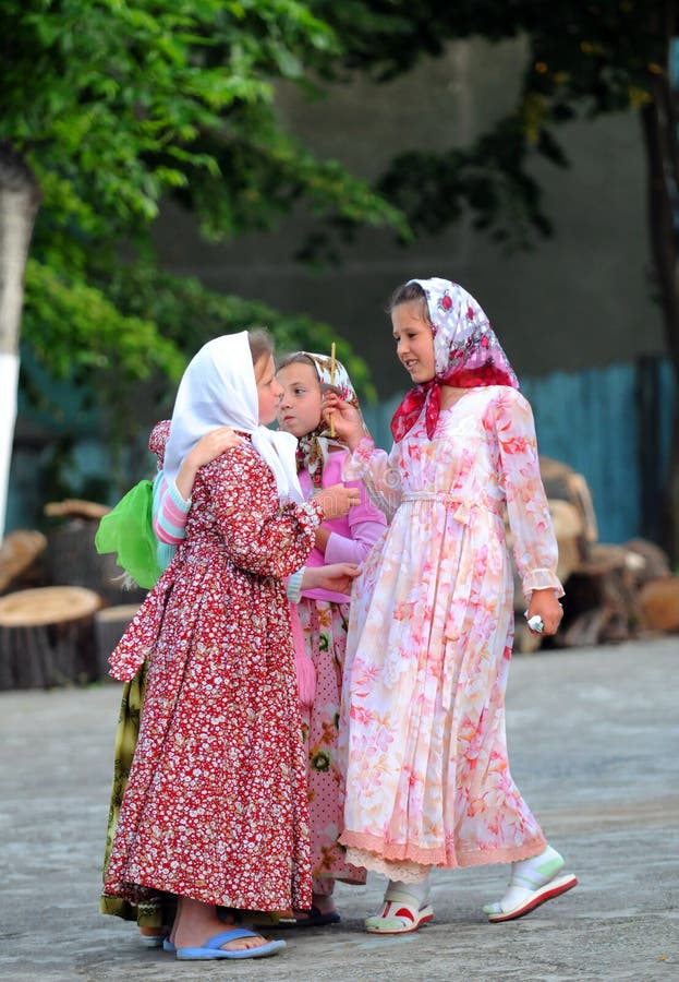 Russian-lipovans girls editorial image. Image of sarichioi - 11585385