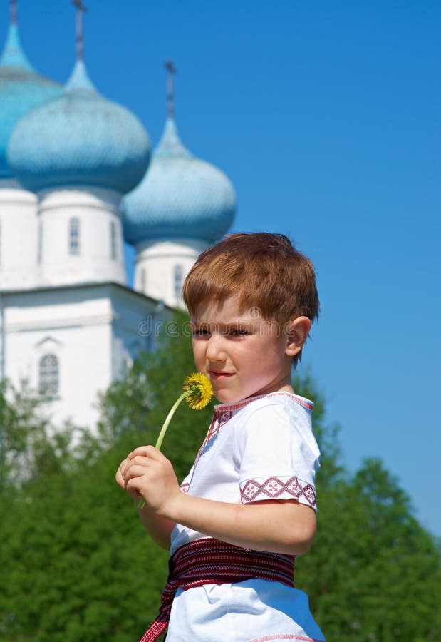 Russian little boy stock image. Image of beautiful, cupola - 31949887
