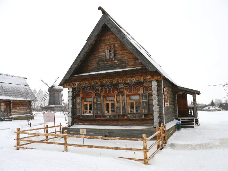 Russian log hut stock image. Image of suzdal, golden - 77363411