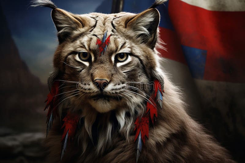 Russian Lynx (AI Generated, Russian Animal) Stock Illustration ...