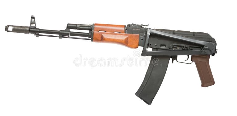 Russian Machine Gun AKS-74U Stock Image - Image of violence, damage ...