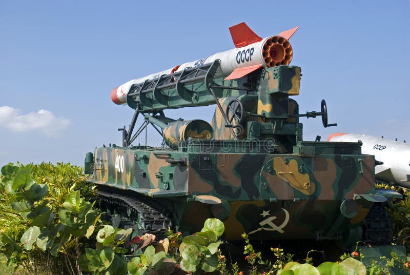 Russian Made Ballistic Rocket and Its Launcher, Havana, Cuba Editorial ...