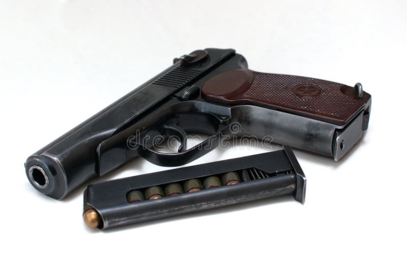 Russian Makarov Police Gun of 9 Mm Stock Photo - Image of pistol ...