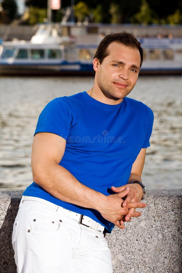 Russian Man Standing on the Streets Stock Photo - Image of cityscape ...
