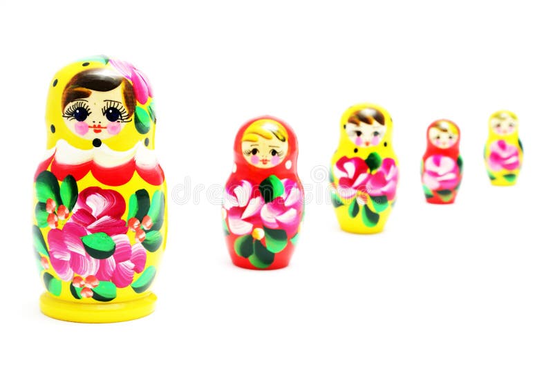 Russian Matrioska stock photo. Image of design, flora - 12255586