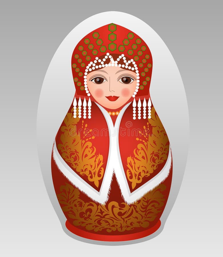 Russian matryoshka stock vector. Illustration of peace - 48324747