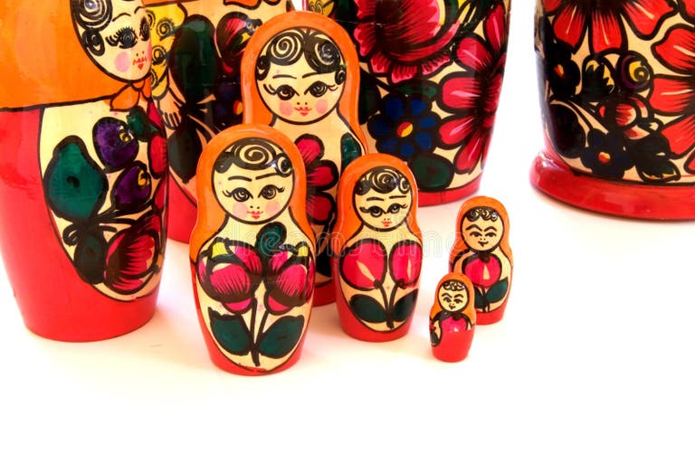 Russian Matryoshka Nesting Dolls Stock Image - Image of curvilinear ...
