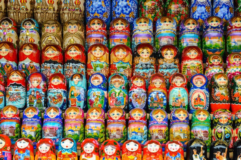 Russian matryoshka stock image. Image of colourful, exhibitionfair ...