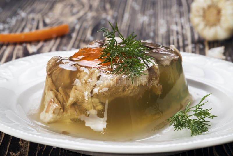 Russian Meat Jelly stock image. Image of chicken, holiday - 106323909