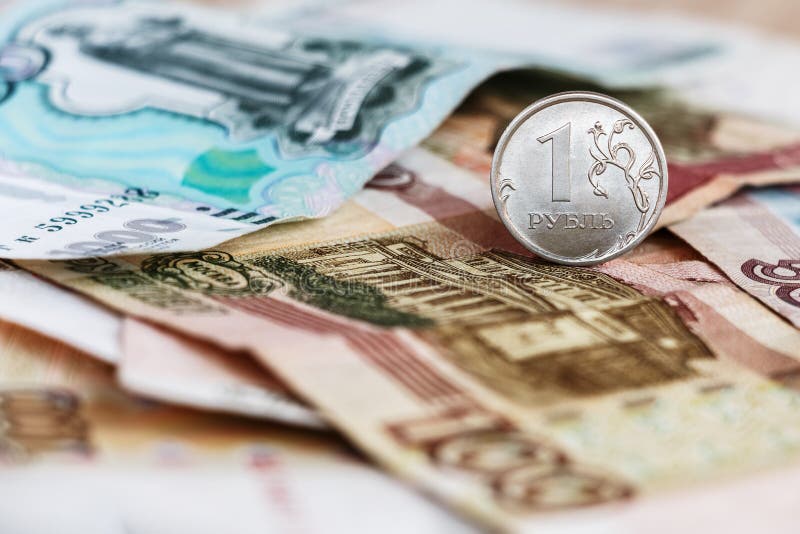 Russian metal ruble stock photo. Image of figure, coin - 92010914