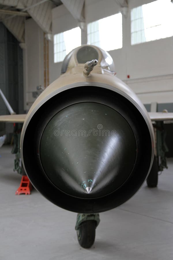 Russian MIG 21 Nose from Front at Duxford Editorial Image - Image of ...