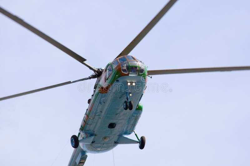 Russian Military Helicopter Mi 8 Stock Image - Image of navy, pilot ...