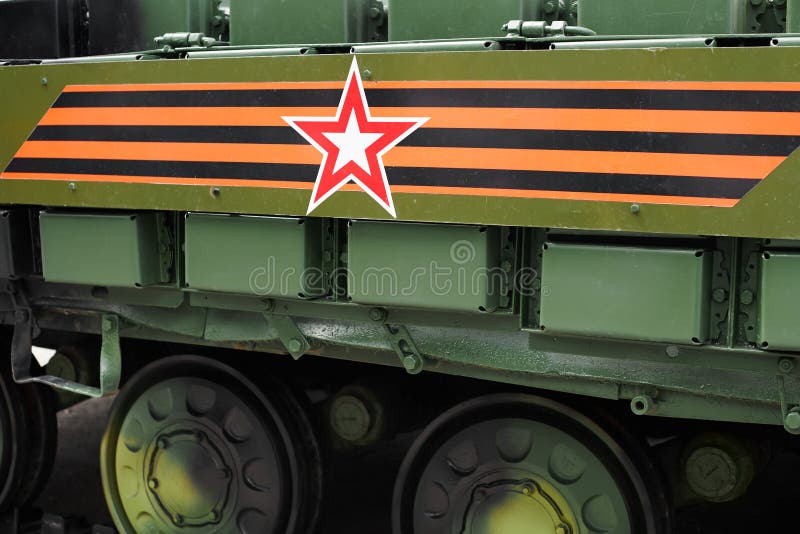 Russian Military Tank Close View Stock Image - Image of cannon, george ...