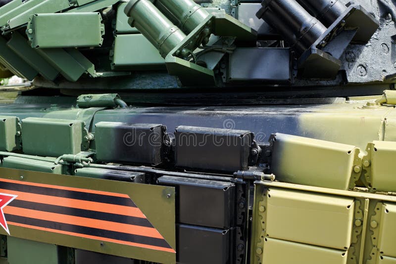 Russian Military Tank Close View Stock Photo - Image of close, star ...