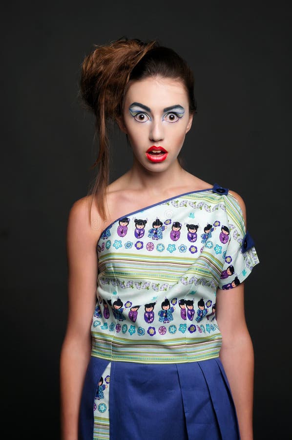 Russian model stock image. Image of eyelash, clothing - 45385249