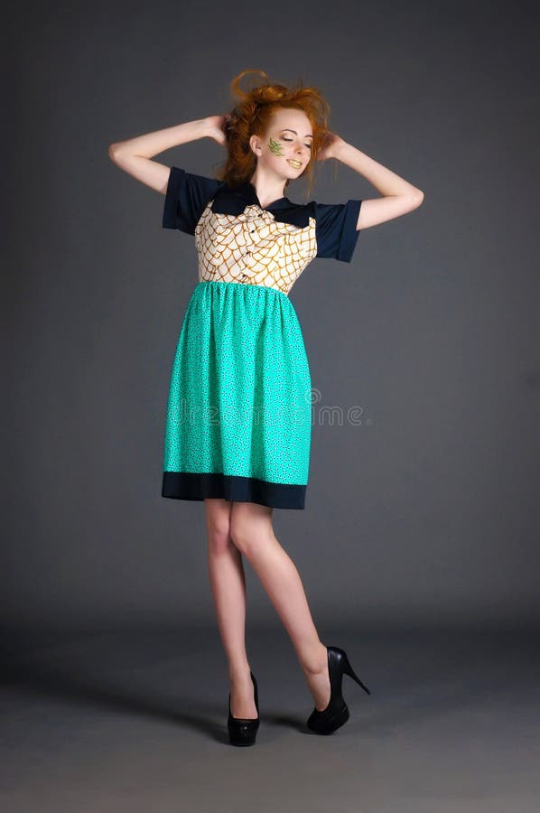 Russian model stock image. Image of dress, false, gorgeous - 45448103