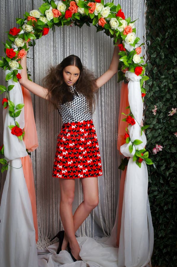 Russian model stock photo. Image of close, dress, brunette - 45460722