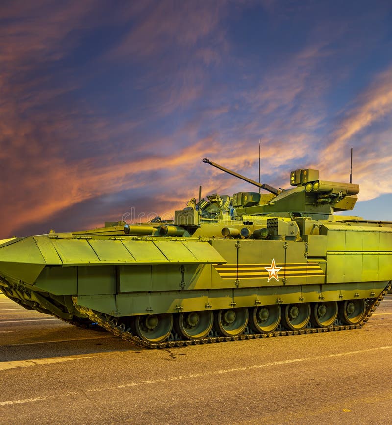 Russian Modern Weapons at Night Against the Sky, Russia Stock Photo ...