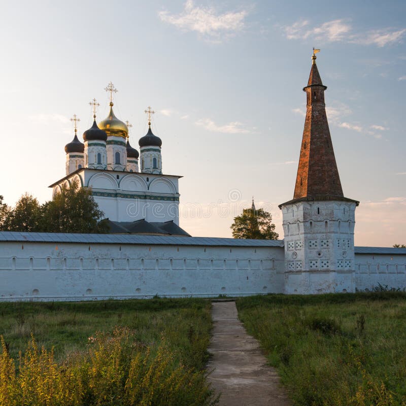Russian Monastery At Sunset. Stock Image - Image of stone, tourism ...