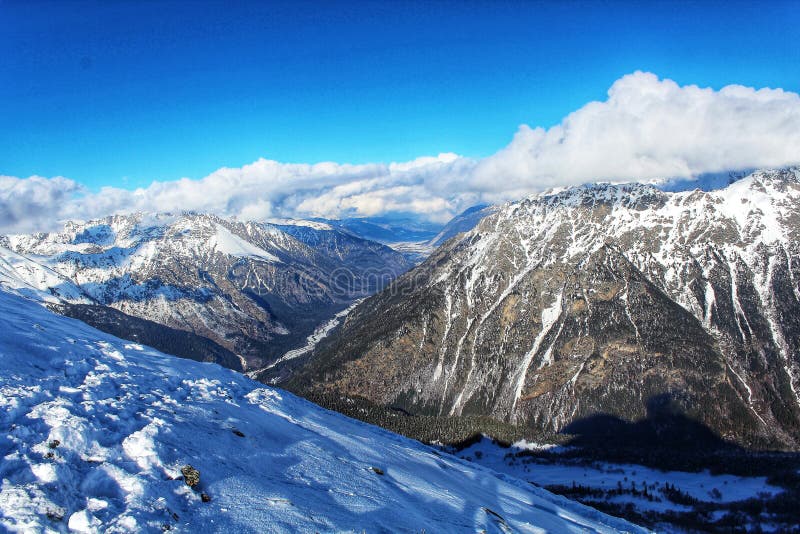 In mountains stock image. Image of skiing, mountains - 133772459