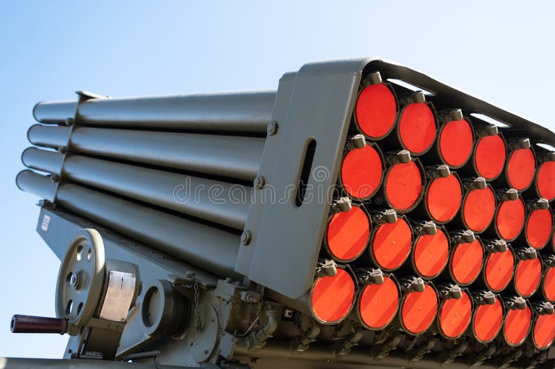 Russian Multi-barreled Rocket Artillery on a Vehicle Stock Photo ...