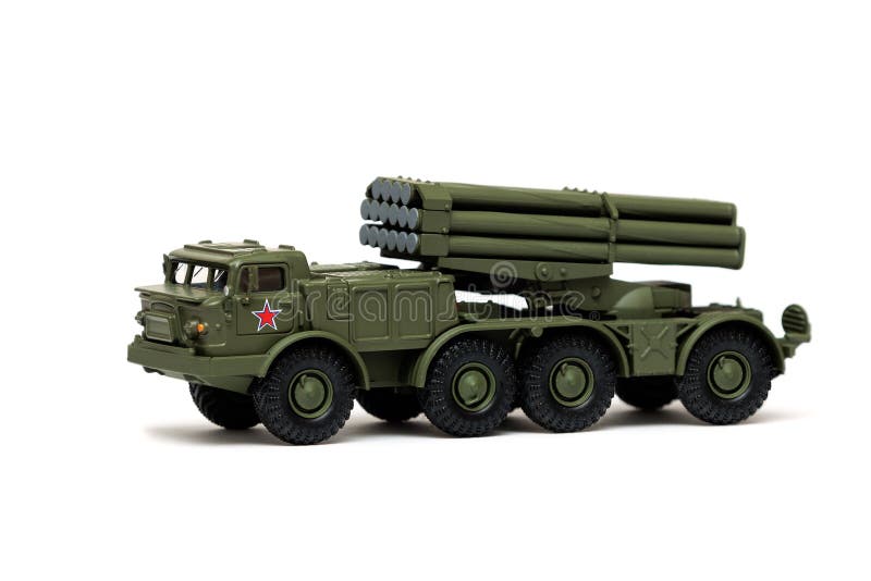 Russian Multiple Rocket Launcher Mounted on Soviet Military Truc Stock ...