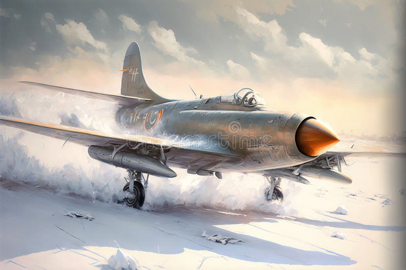 Russian Multipurpose Light Fighter in Snowy Winter Stock Illustration ...