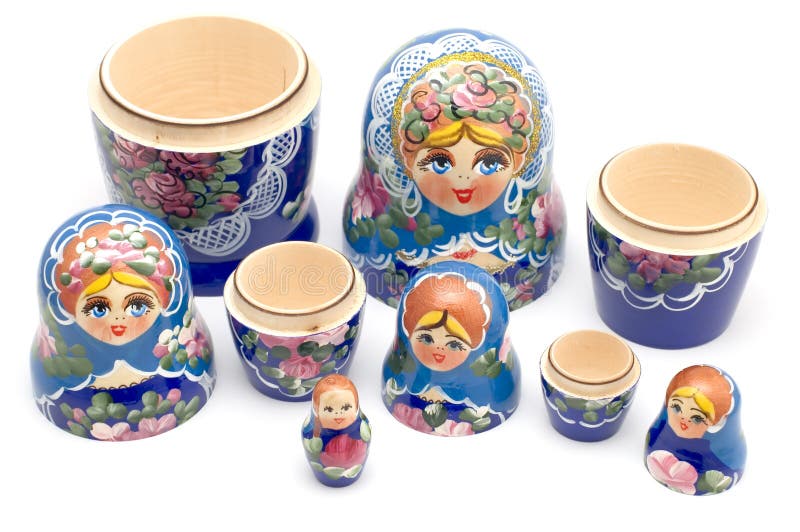 Russian National Souvenir Closeup Stock Photo - Image of object, white ...