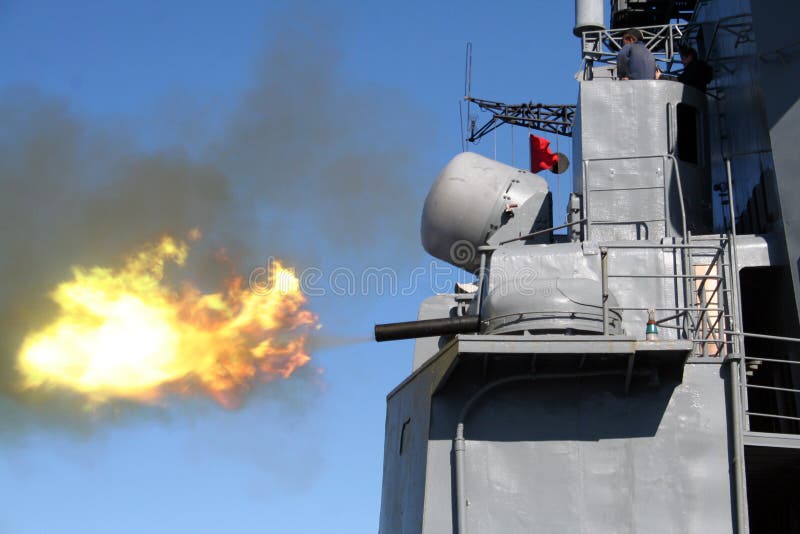 Russian Naval Anti-aircraft Gun. Editorial Image - Image of ship, navy ...