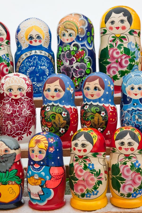 Russian nesting dolls editorial image. Image of color - 216689025