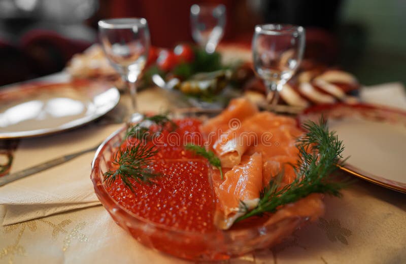 Russian New Year`s table. stock image. Image of drink - 264850509