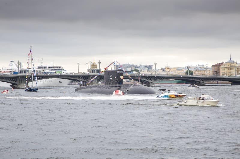 Russian Nuclear Powered Submarine and Army Ship Editorial Stock Image ...