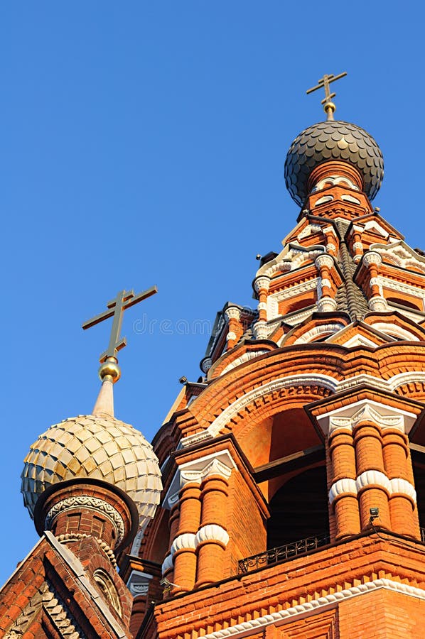 Russian Orthodox Bell Tower Stock Photo - Image of temple, brick: 44183272