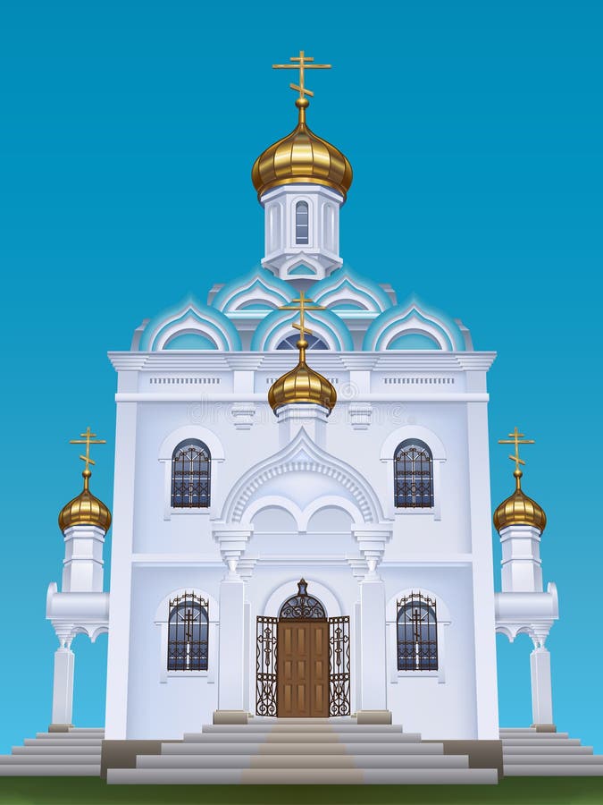 Russian Orthodox Church - Hand Drawn Sketch Stock Illustration ...