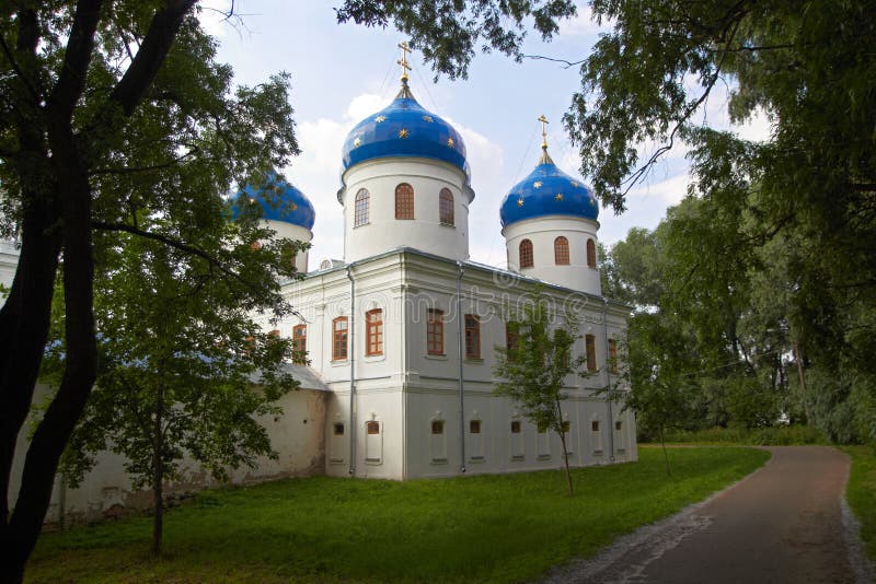 Russian Orthodox Church of Juriev Monastery Stock Image - Image of view ...